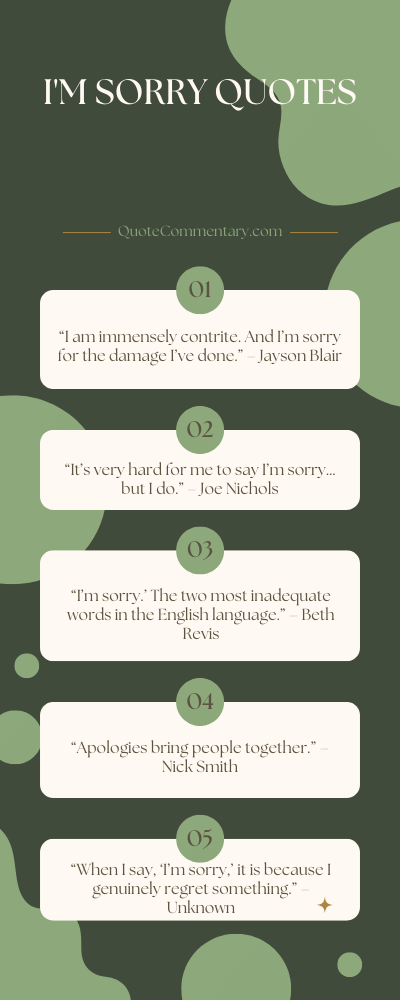 210 I'm Sorry Quotes + Their Meanings/Explanations